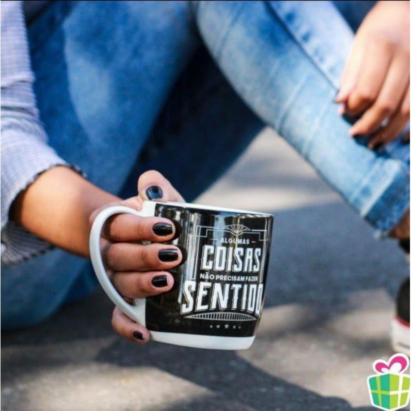 Caneca Porcelana Urban 360Ml - Basta Valer A Pena