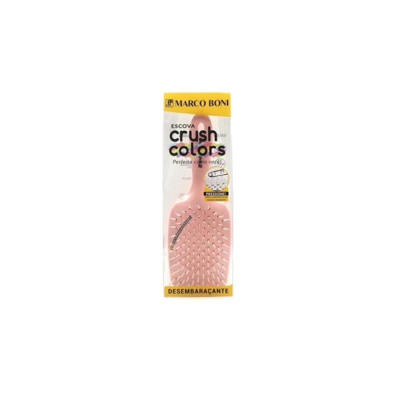 Escova De Cabelo Marco Boni Crush Colors Rosa Ref 7459